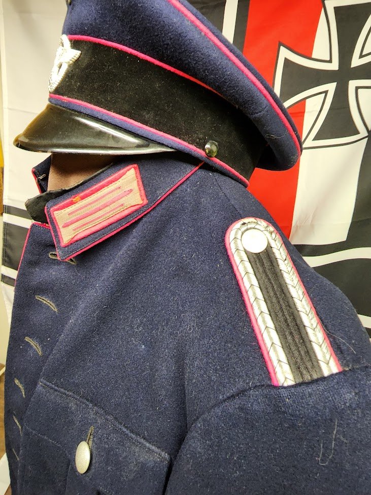 German WW2 Fire Department (Feuerschutzpolizei) Uniform Tunic Visor Set