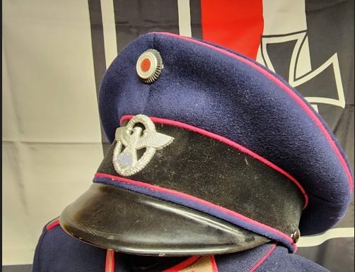 German WW2 Fire Service Cap (Feuerschutzpolizei)