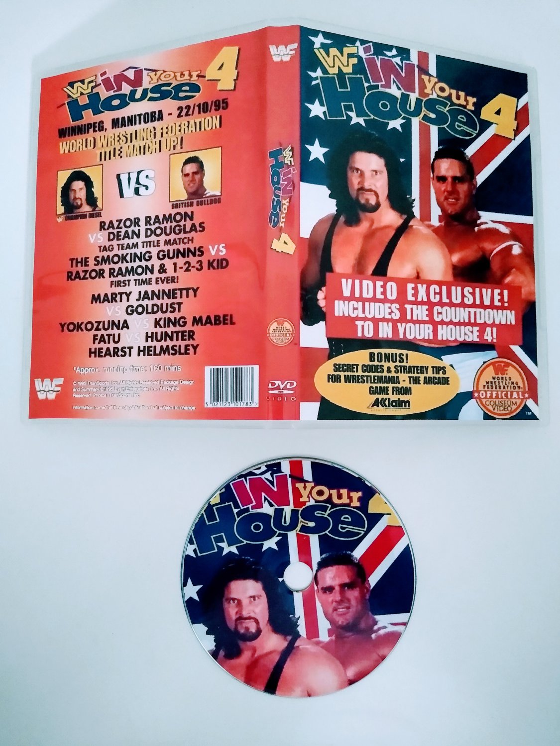WWF 1995 IN YOUR HOUSE 4 DVD & Case