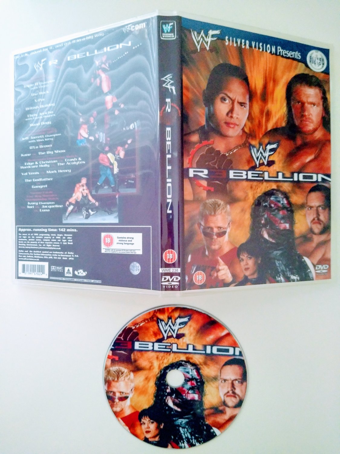 WWF 1999 REBELLION 1 DVD & Case