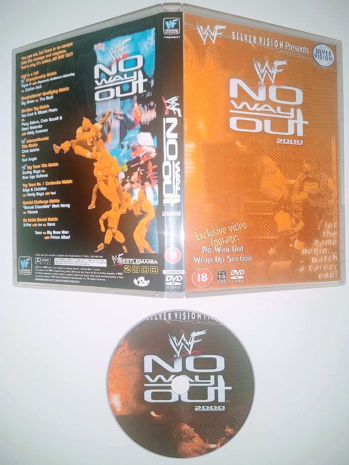 WWF 2000 NO WAY OUT 2 DVD & Case