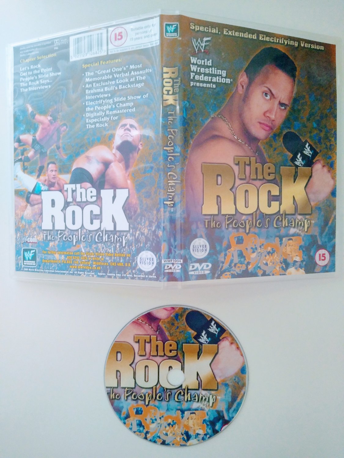 WWF 2000 THE ROCK 3 DVD & Case