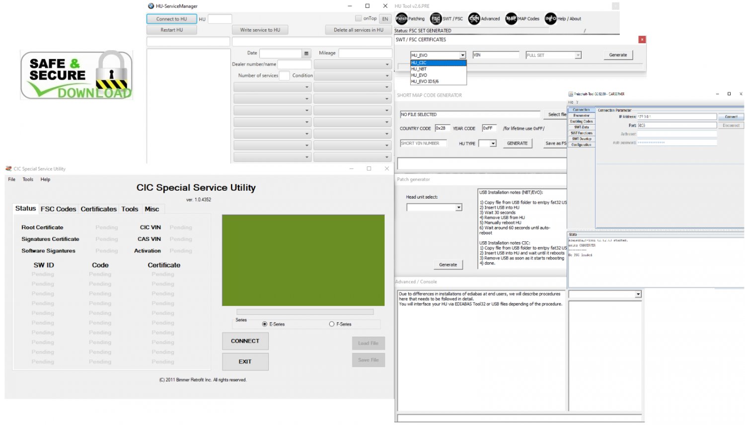 BMW HU Tool v2.6 with Service manager and CIC engineering package