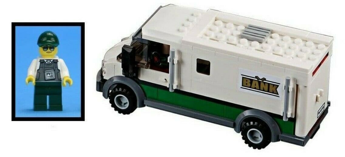 LEGO Train City Bank Armoured Van Truck Lorry & Security Minifigure ...