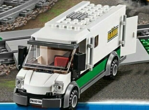LEGO Train City Bank Armoured Van Truck Lorry & Security Minifigure ...