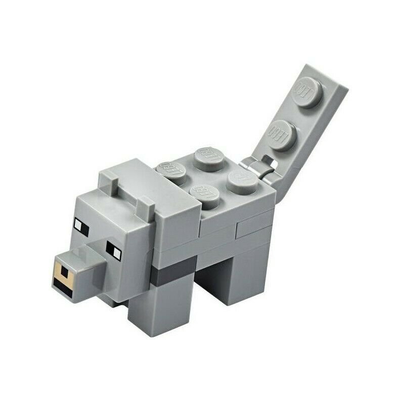 LEGO Minecraft Wolf Dog Animal Minifigure Gift