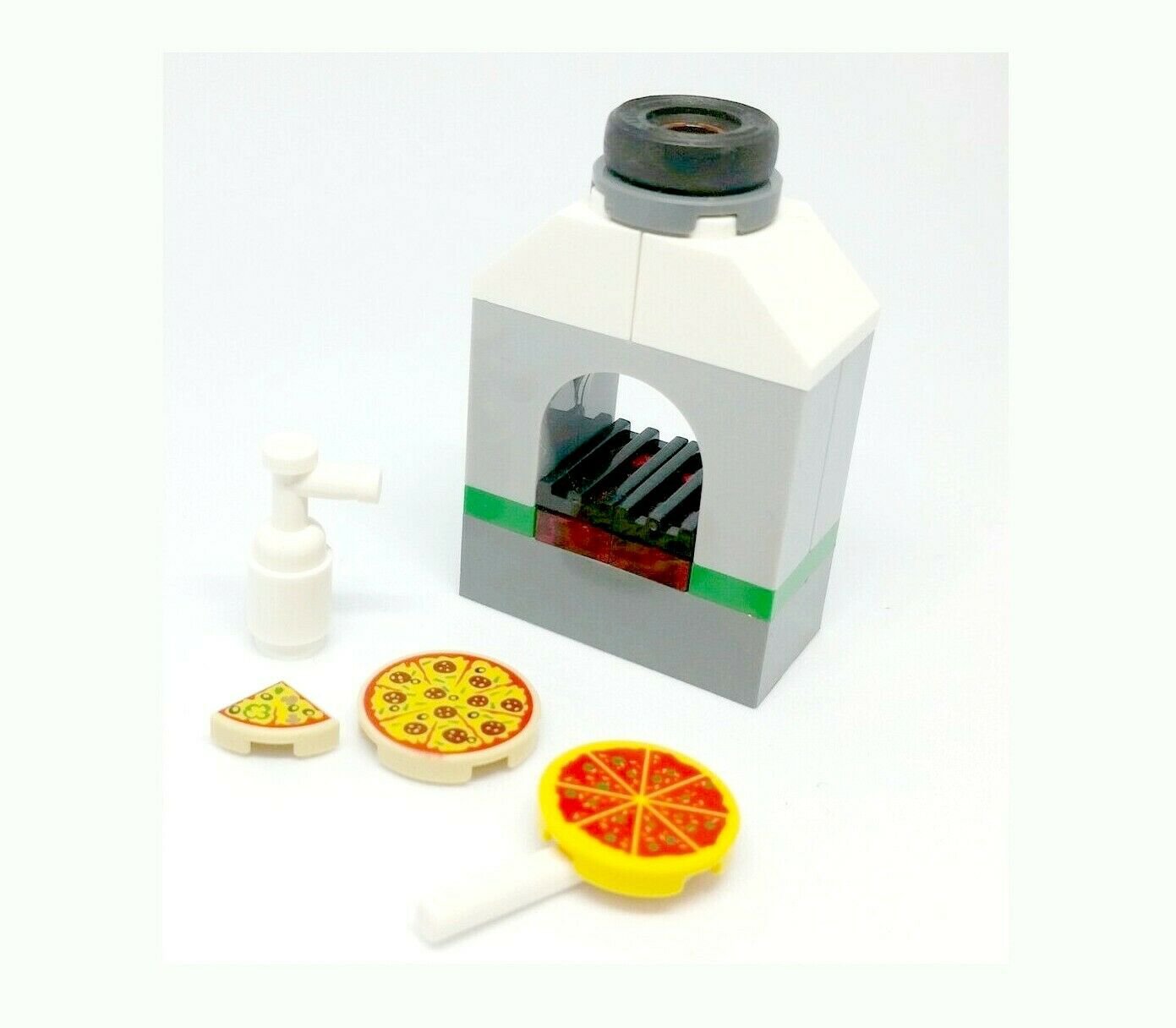 LEGO City Minifigure Fast Food 3 Types Of Pizza With Mayo & Oven Diner ...