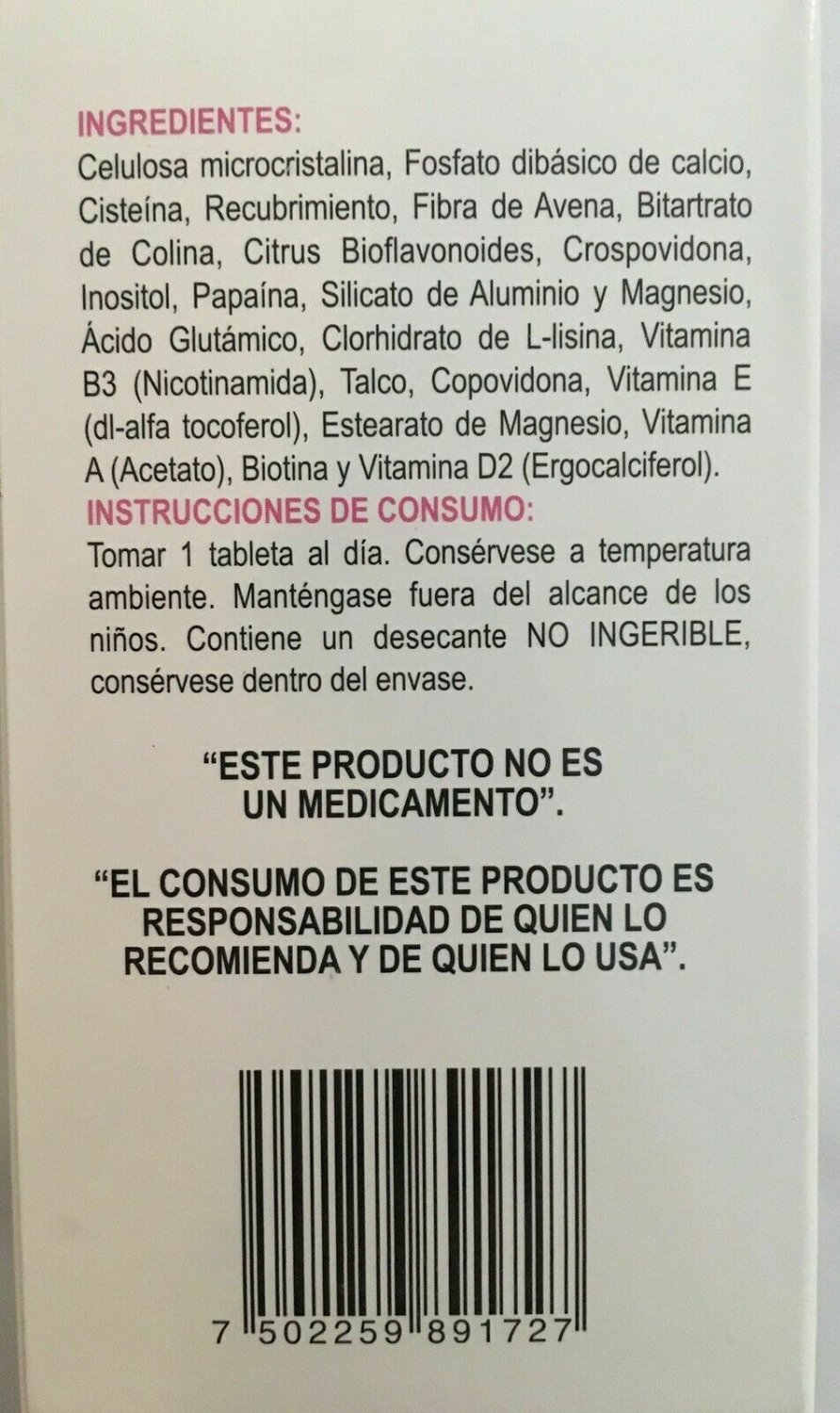 GELASIMI Antioxidantes Aminoacidos Suplemento Alimenticio 30 Tabletas ...