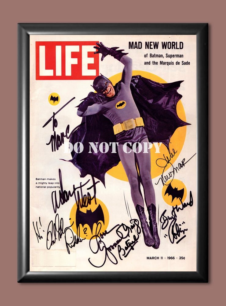 Batman Adam West Bert Ward Signed Autographed Photo Poster A4 8.3x11.7 ...