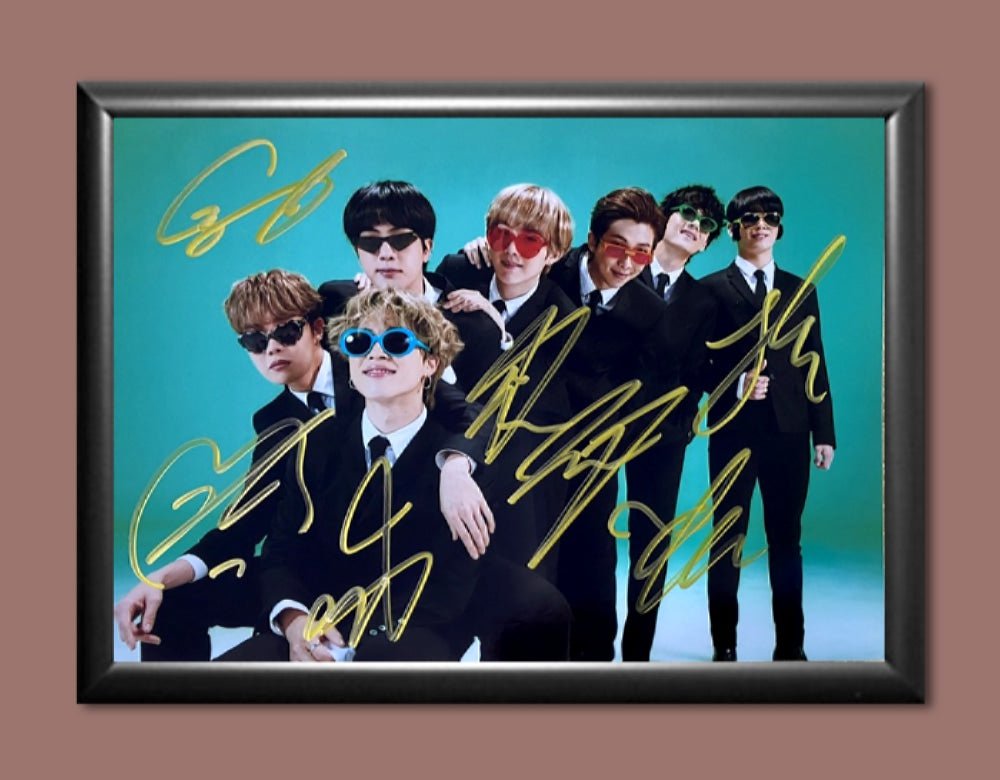 BTS Bangtan Boys Signed Autographed Photo Poster A4 8.3x11.7"" MU1416A4