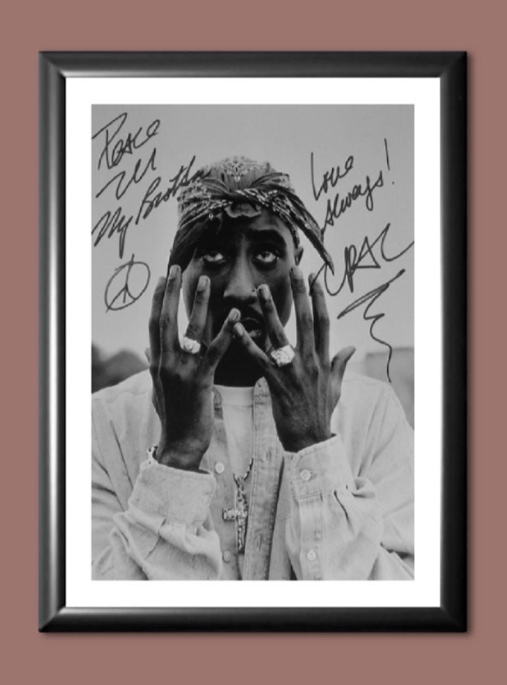 Tupac Shakur 2Pac Signed Autographed Photo Poster A4 8.3x11.7"" MU1432A4