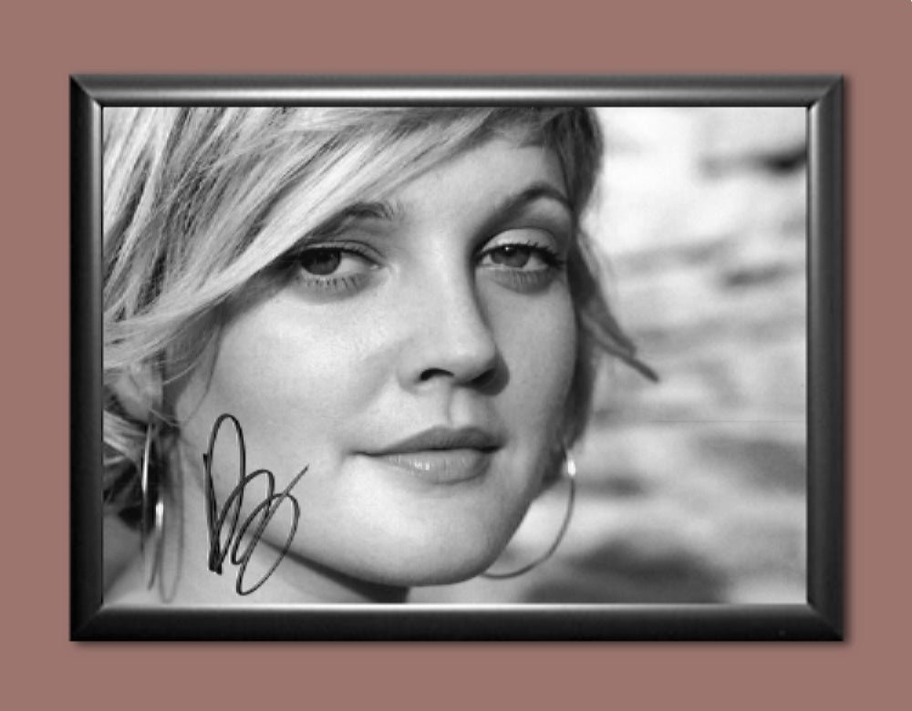 Drew Barrymore Signed Autographed Photo Poster A4 8.3x11.7"" MO2364A4