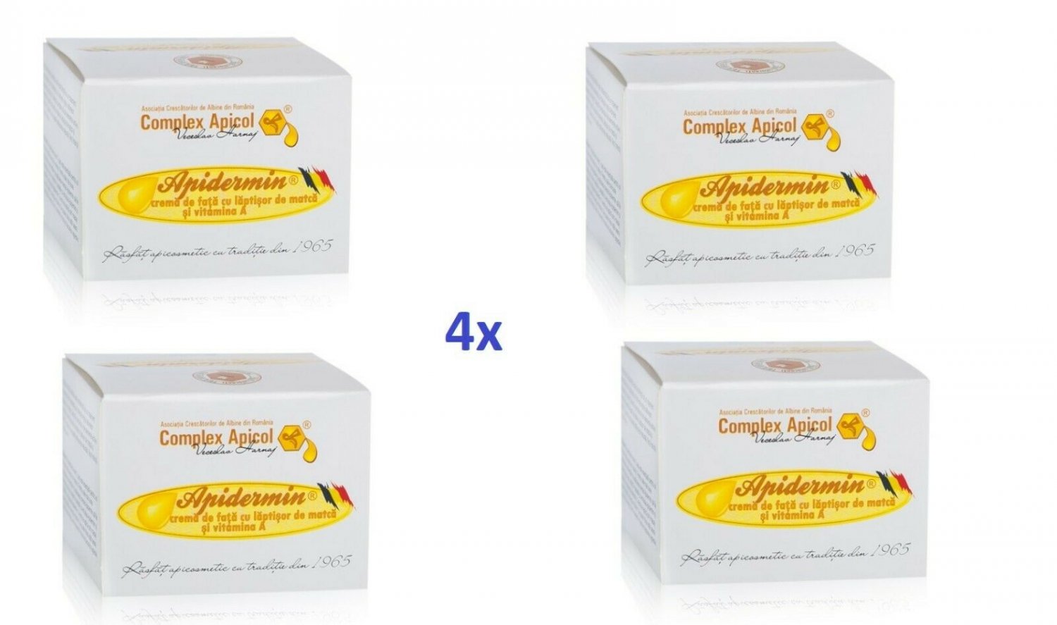 4 x Apidermin Cream 50 ml Face Cream With Royal Jelly And Vitamin A