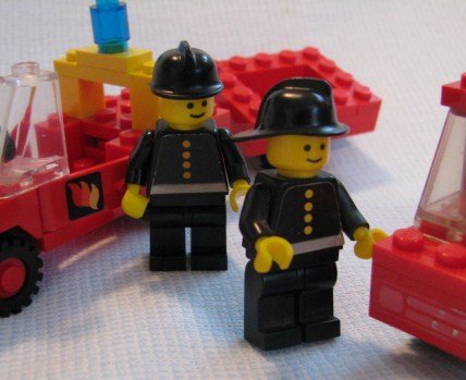 Vintage Lego Fireman's Car + Fire Truck and Trailer Sets 620 640