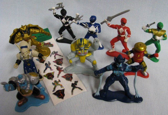 10 Power Rangers PVC Figures Rangers + Evil Aliens