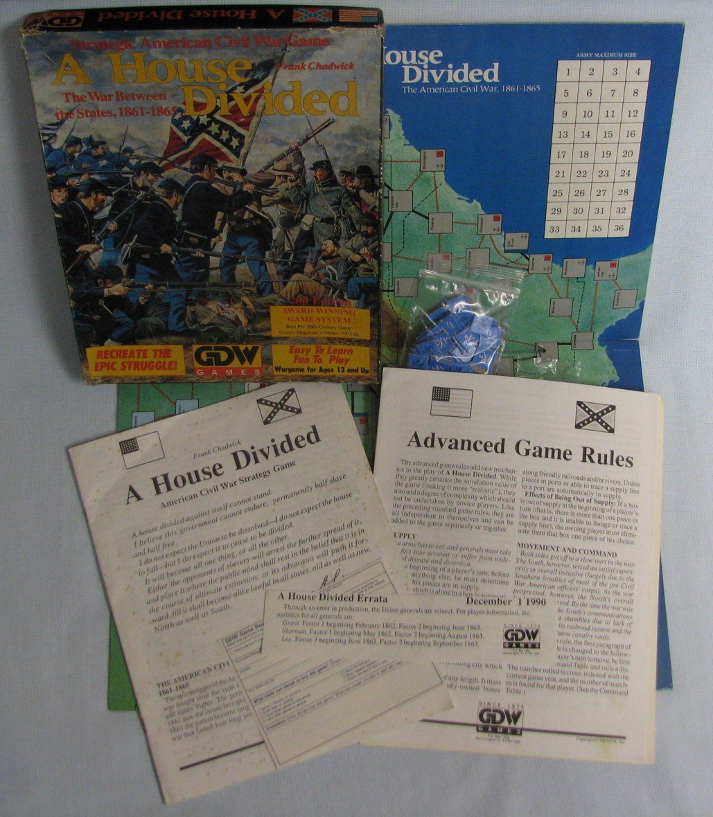 A House Divided - American Civil War - GDW Games