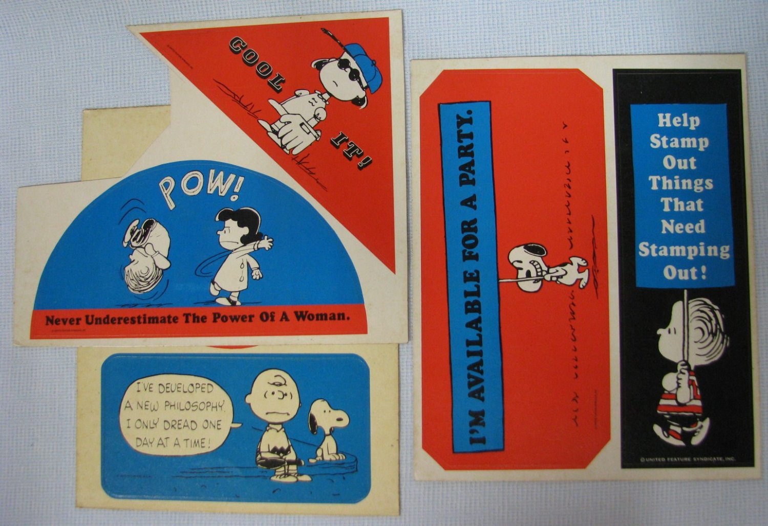 Vintage Peanuts Gang Stickers Lot Snoopy Charlie Brown