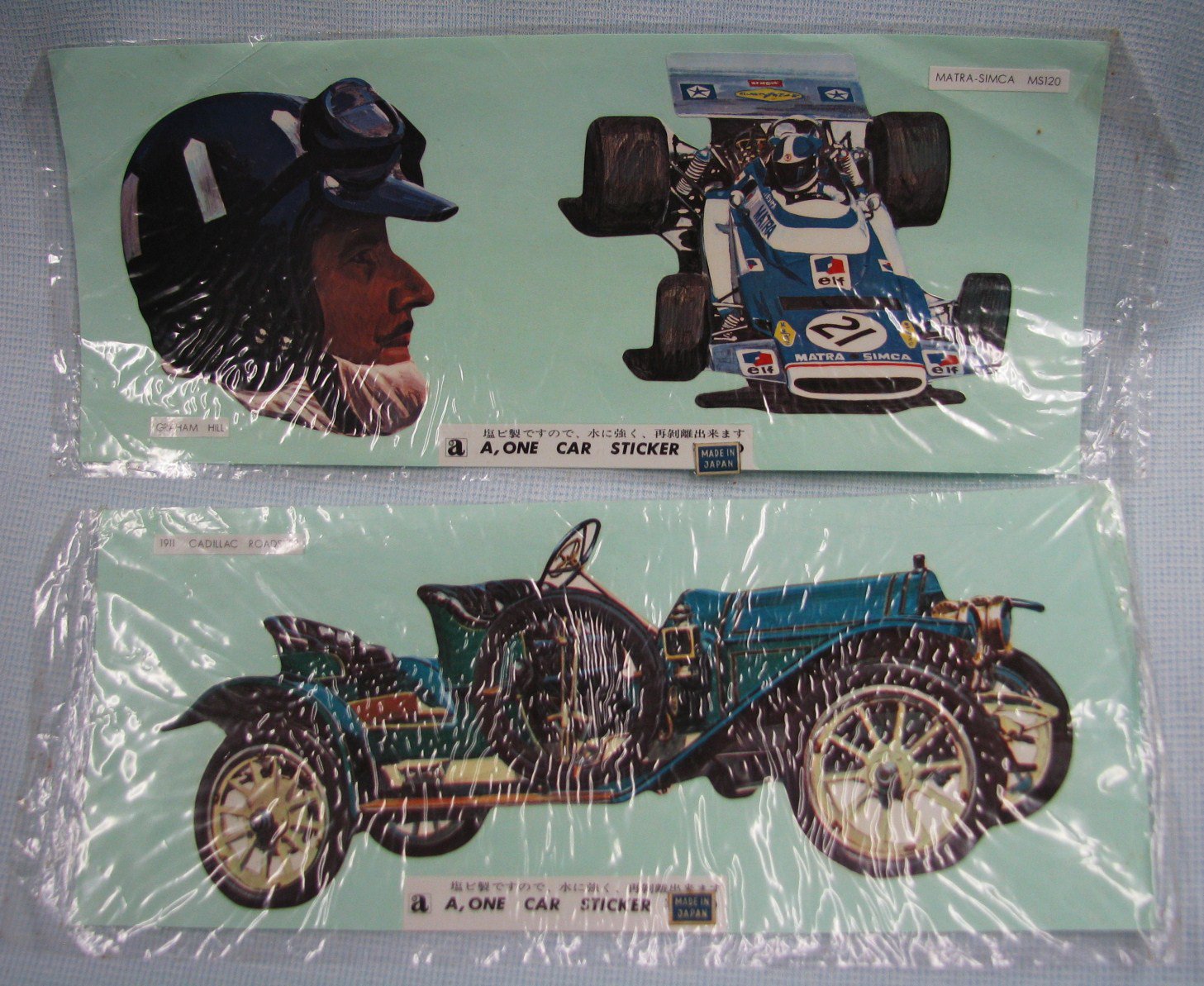 Graham Hill Matra Simca Roadster Stickers - Vintage