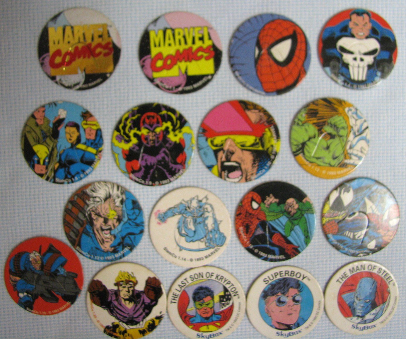 Marvel Comics Spiderman Pogs Lot Slammers Milk Caps Skybox