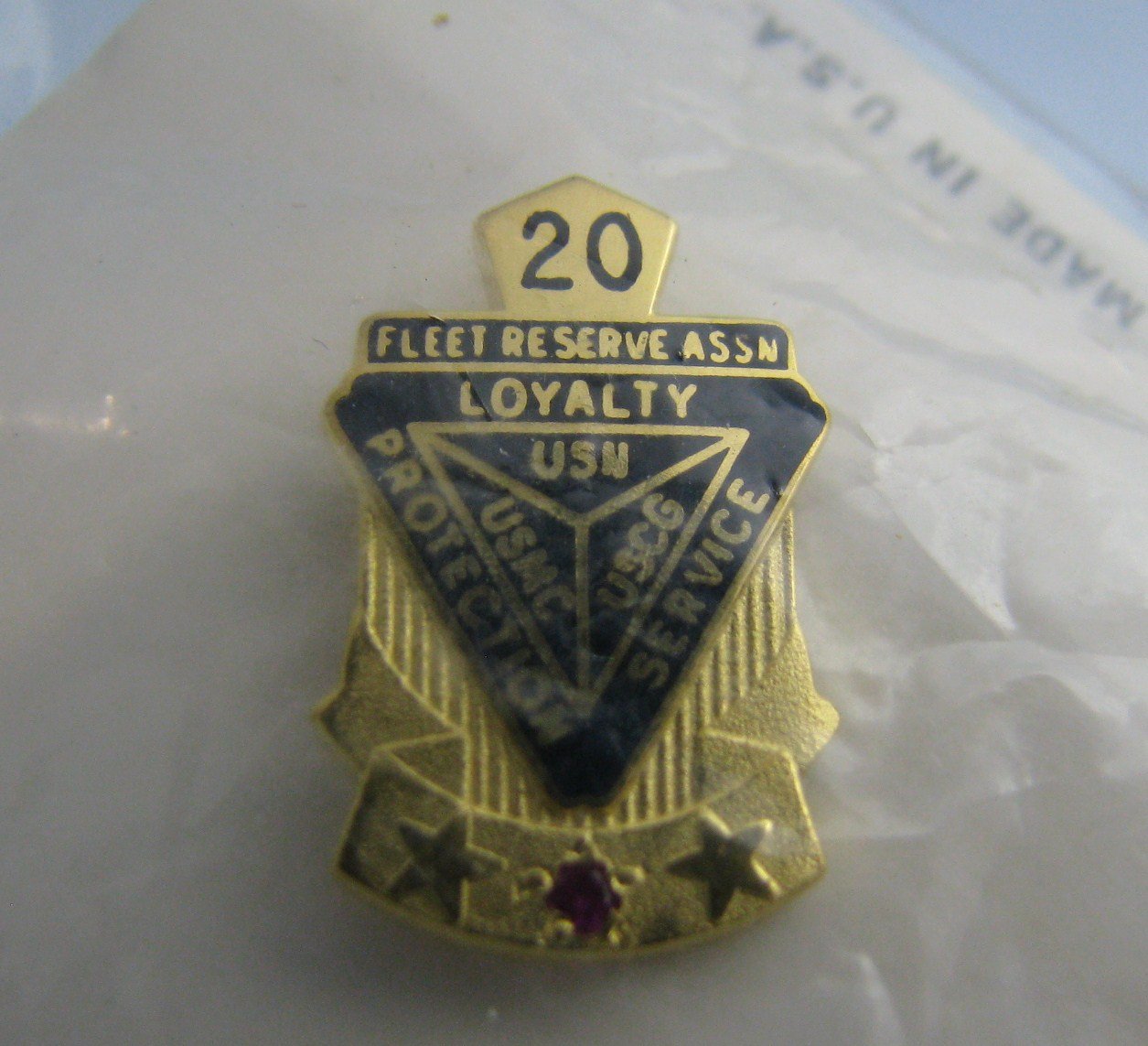 Vintage 20 Year Military Fleet Reserve Pin