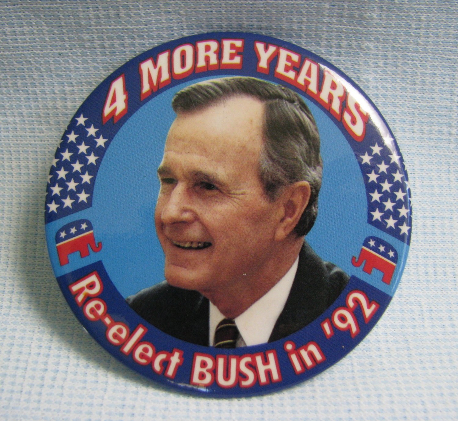 George Bush For President 1992 Campaign Political Button Pin Back