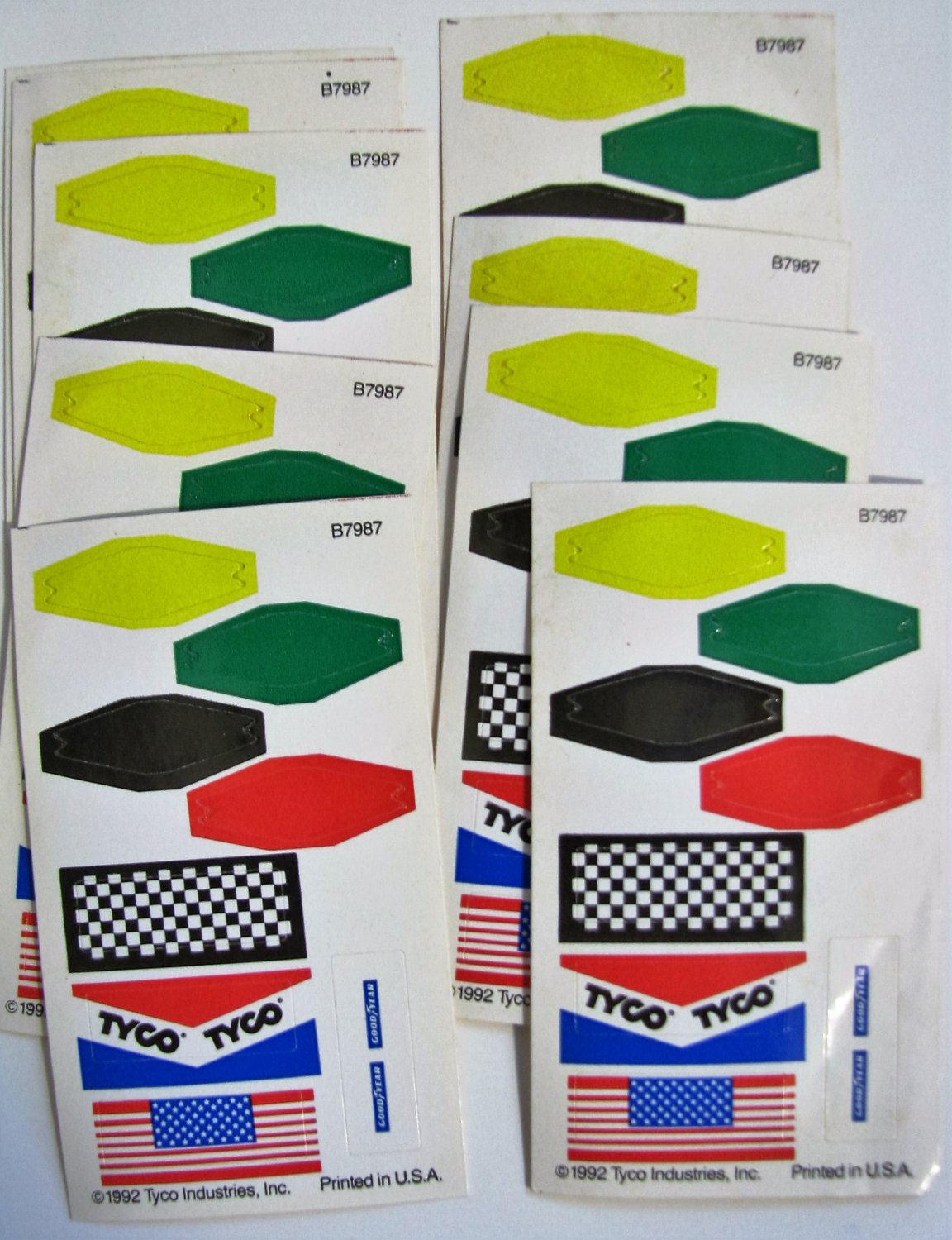Tyco Goodyear B7987 HO Scale Flag Decals Stickers 1992