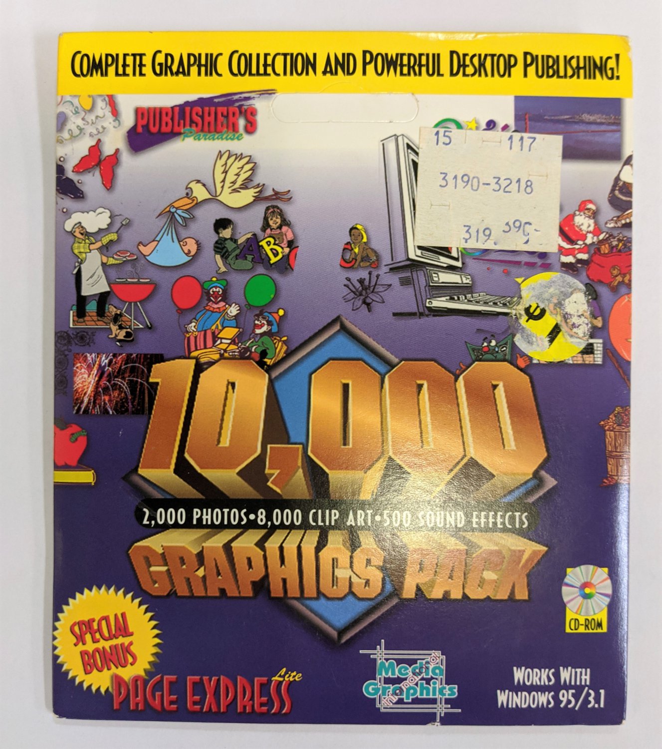 10,000 Graphics Pack CD - Media Graphics New Sealed -Photos Clip Art