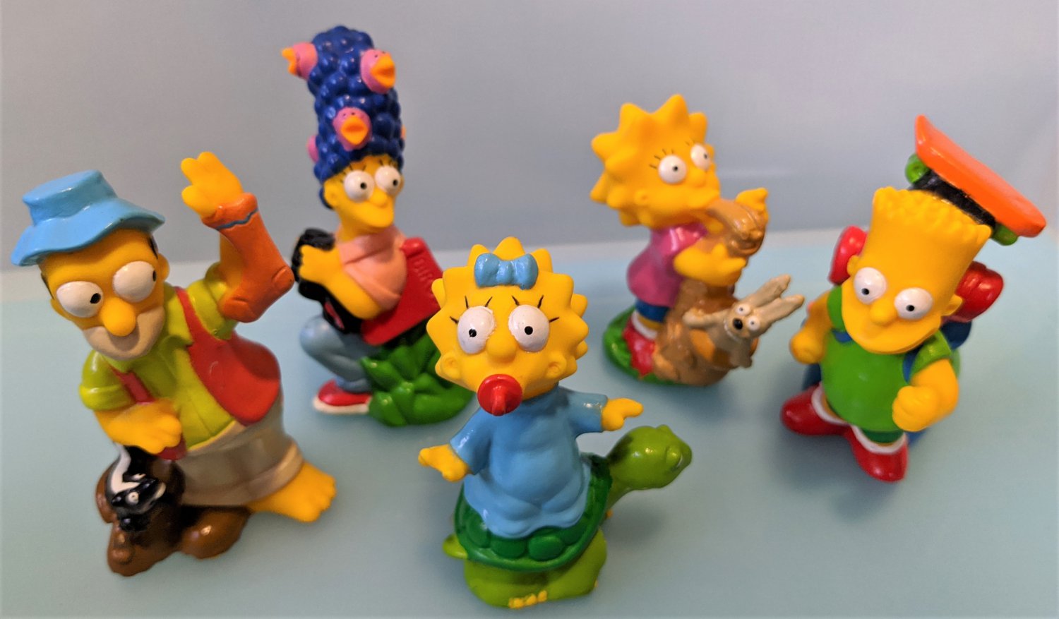 The Simpsons Camping 5 Figure Set - Burger King Meal Promos Homer Bart