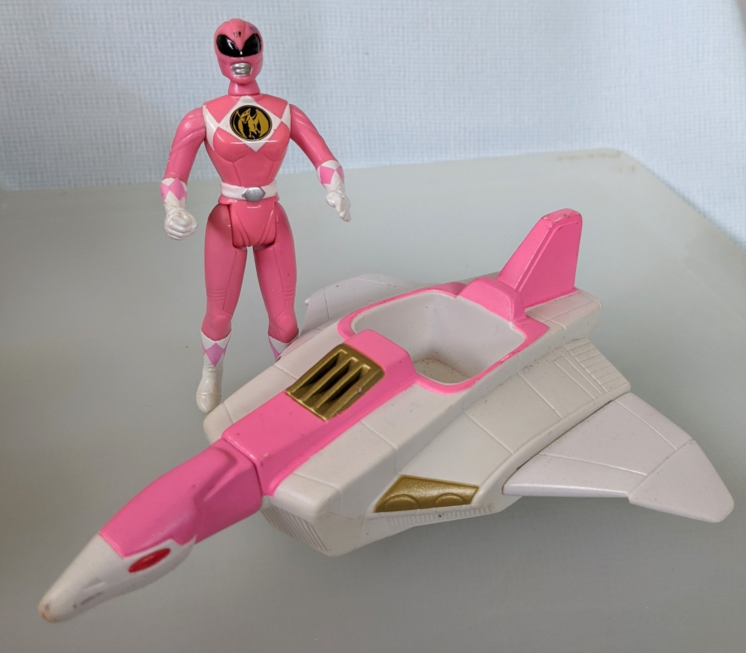 Power Rangers PINK RANGER w CRANE NINJAZORD Bandai 1995