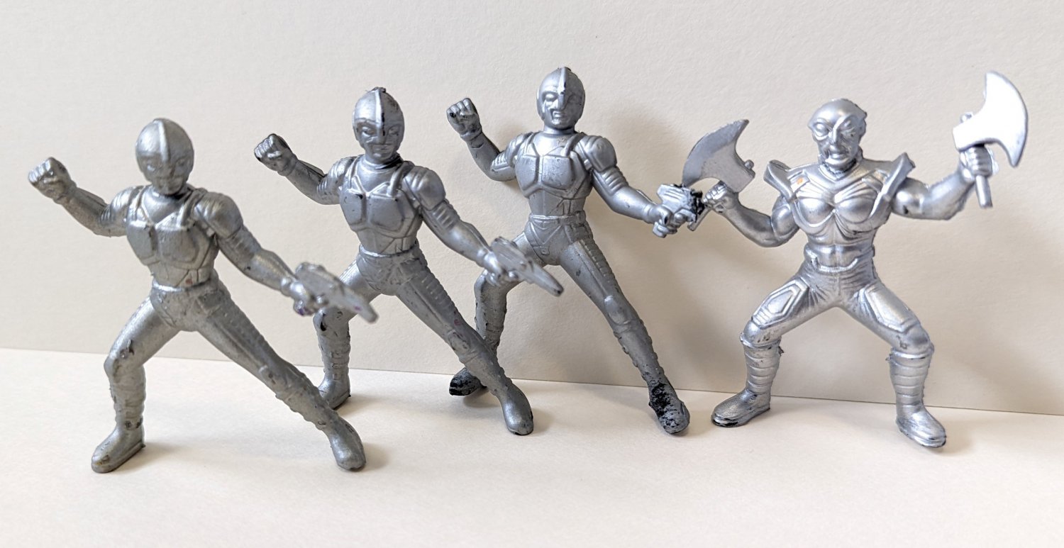 Space Galaxy Fighters Rubber Figures Lot - Playsets Diorama