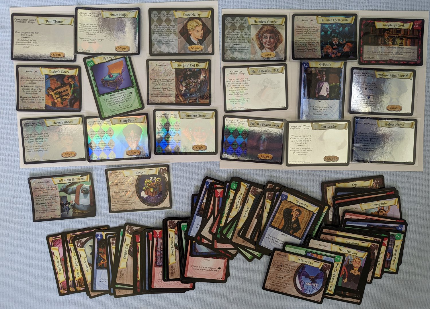 Harry Potter Complete Base Cards Set 116/116 Holofoil WOTC TCG