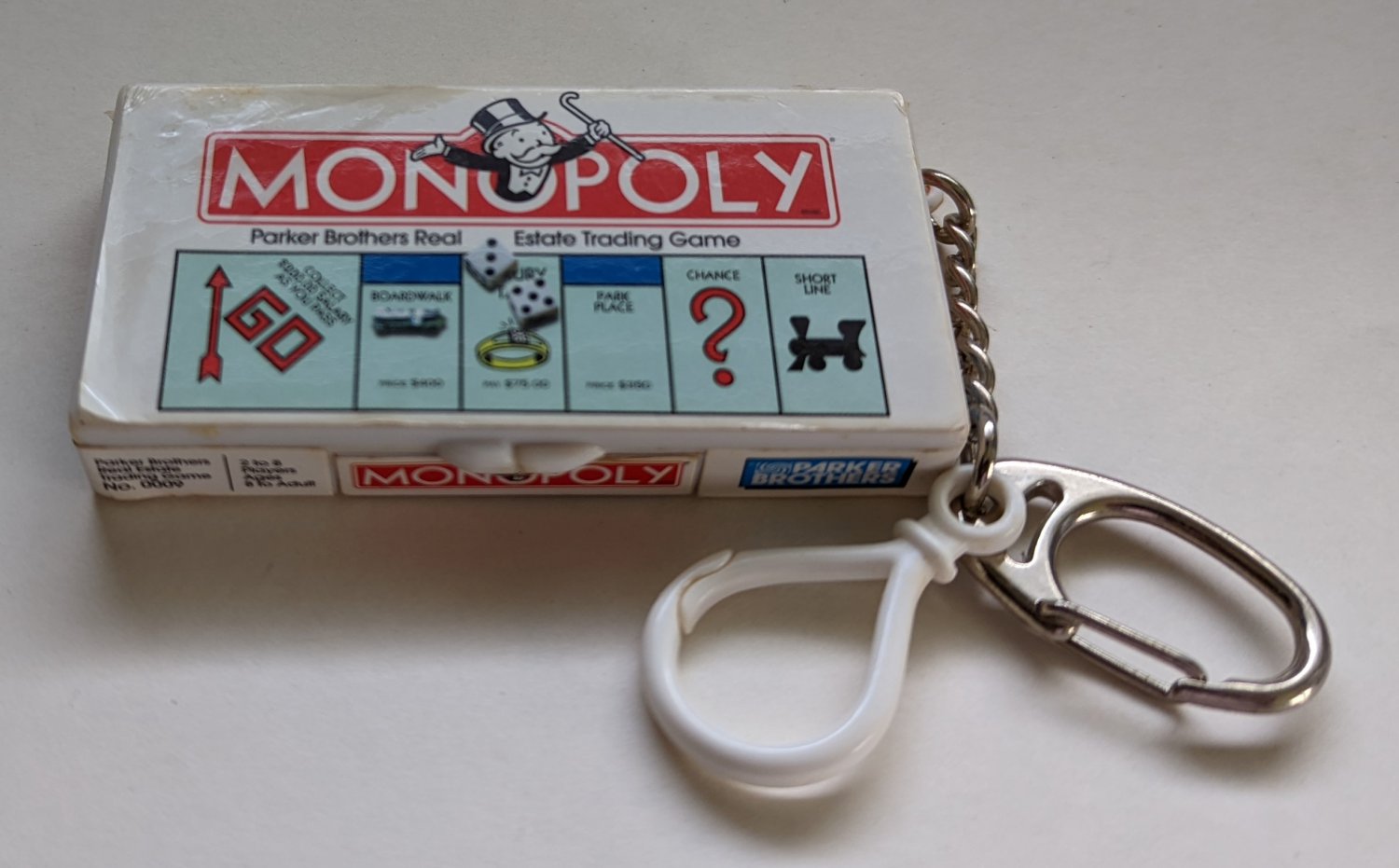 Miniature Monopoly Board Game Vintage Keychain 1998