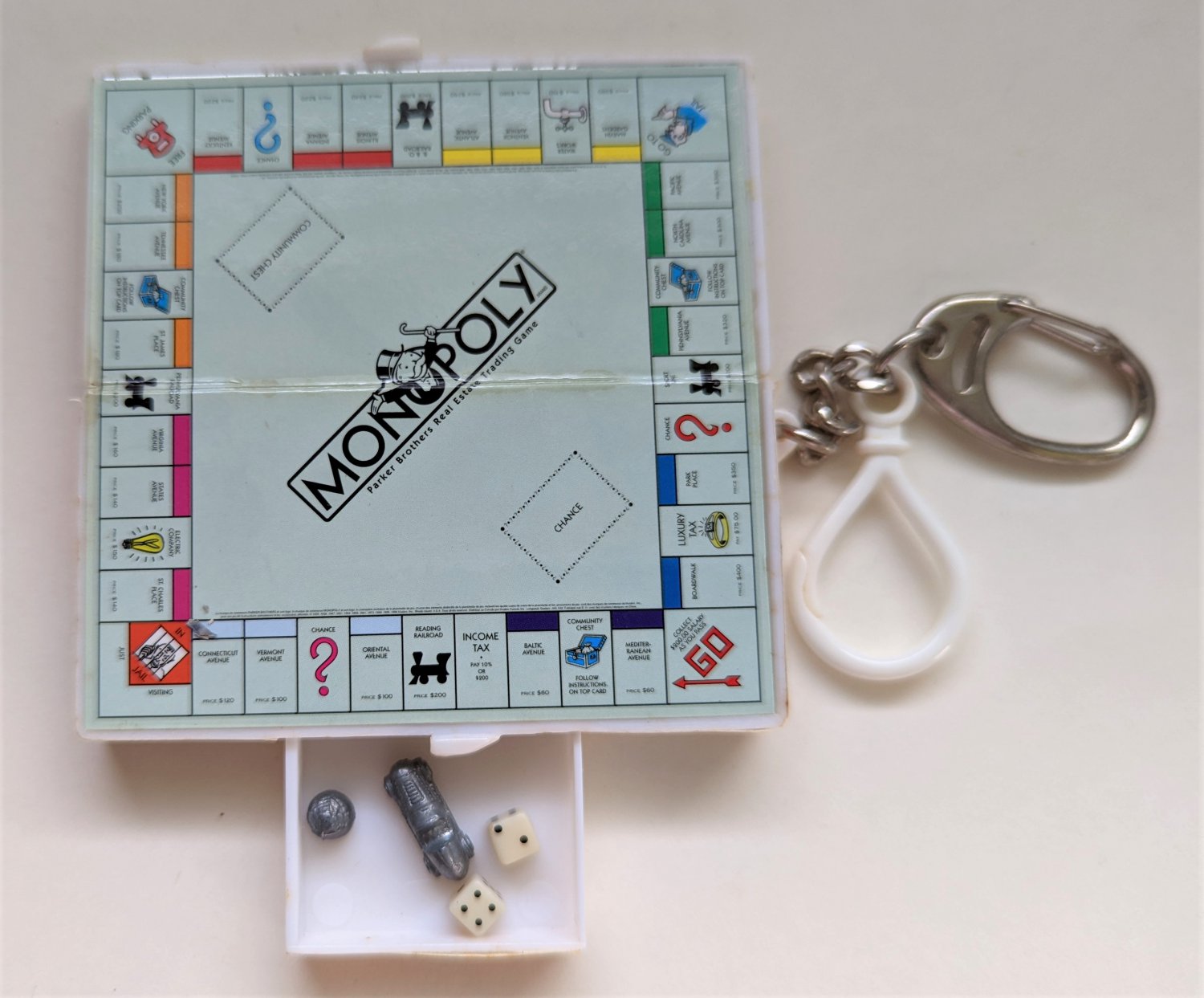 Miniature Monopoly Board Game Vintage Keychain 1998