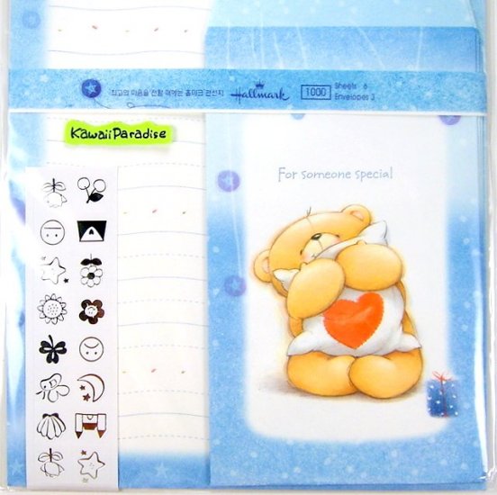 hallmark korea FOR SOMEONE SPECIAL super cute LETTER SET stickers teddy ...