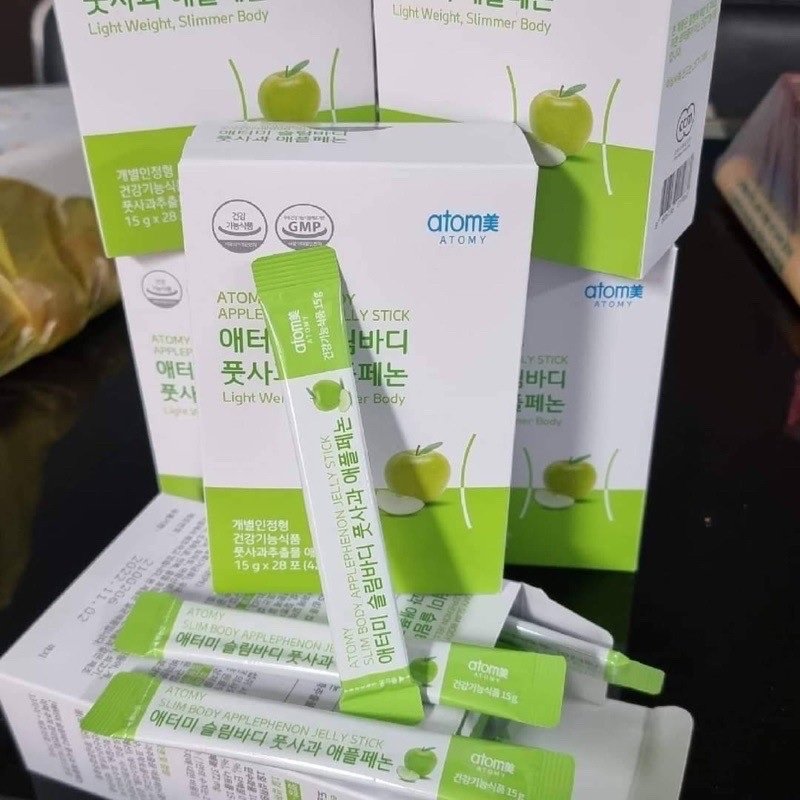 Atomy Slim Body Apple Phenon Jelly Stick Weight Loss (15g x 28 PCS)