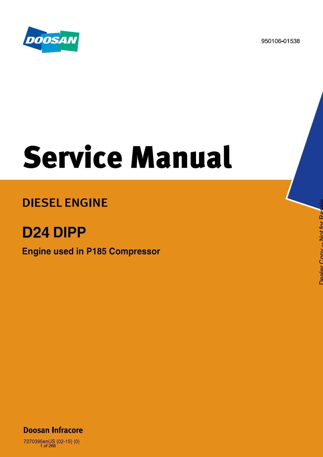 Doosan D24 DIPP Diesel Engine Workshop Service Repair Manual DOWNLOAD