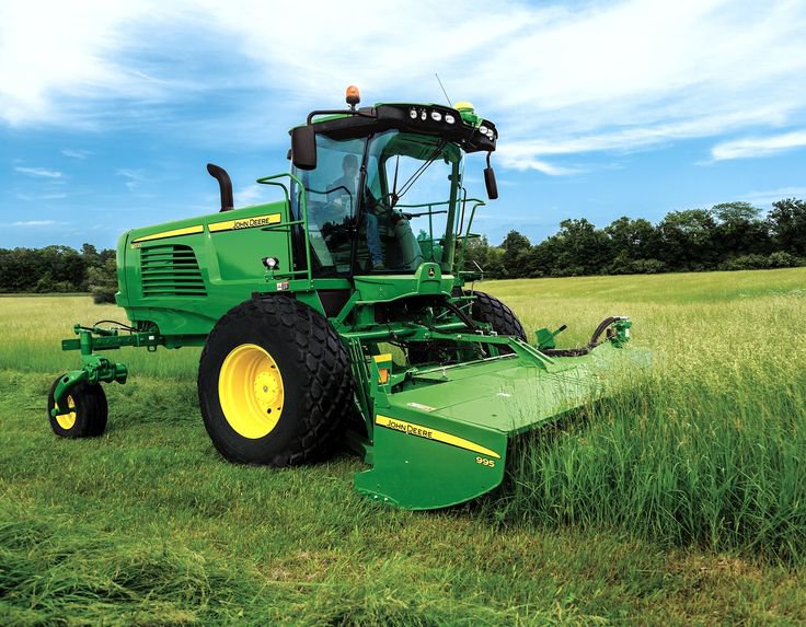 TM130219 - John Deere W235 Self-Propelled Draper Hay and Forage ...