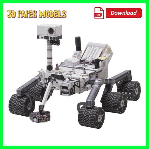 Mars Rover “Curiosity” 3D Paper Model, Papercraft Space, Space toys ...