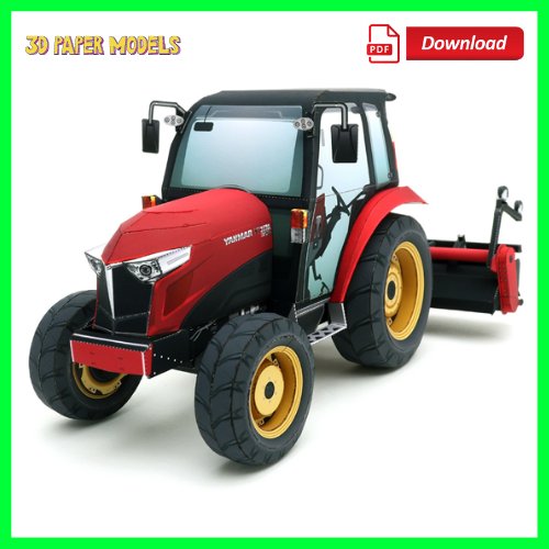 YANMAR Tractor 3D Paper Model, DIY 3D Papercraft Template, kids adults ...