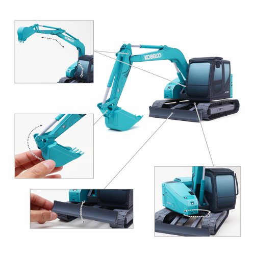 Excavator 3D Paper Model, DIY 3D Papercraft Template, kids adults fun ...
