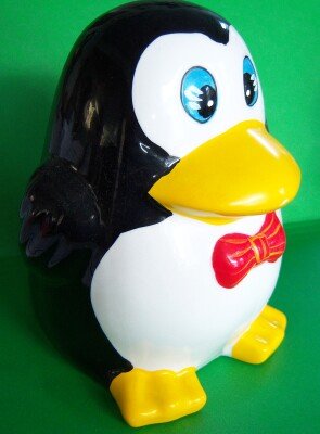 Penguin Ceramic Bank Moneybox Baby Gift Vintage New