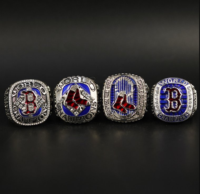 FULL SET 4 PCS BOSTON RED SOX world series championship rings 11 size ...