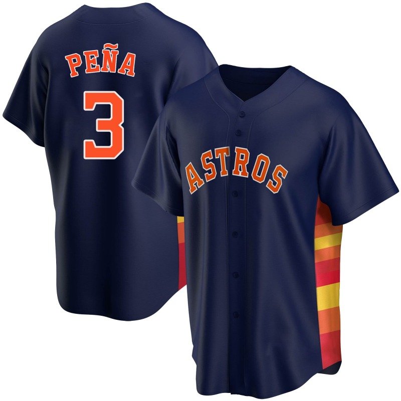 Men & Youth Astros 3 Jeremy Pena jersey blue