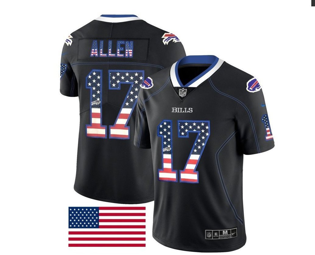 Men's Josh Allen us flag jersey