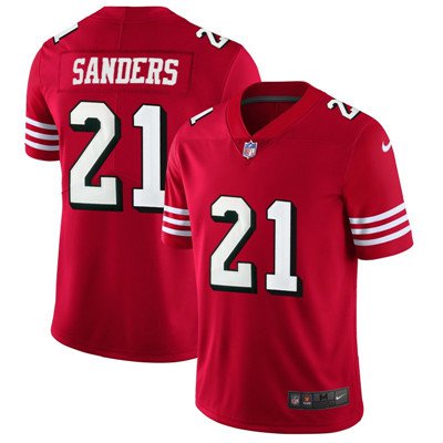 Men & Youth Deion Sanders 49ers 21 retired player jersey red