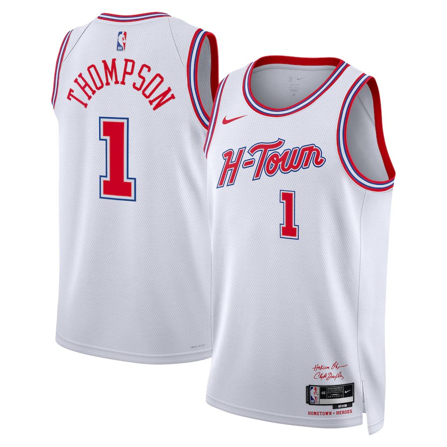 Men & Youth Amen Thompson rockets 1 jersey white city