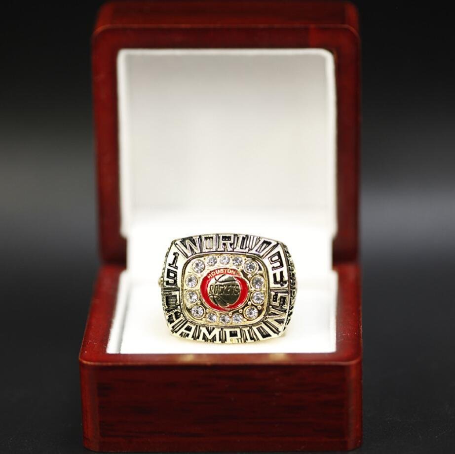 Houston Rockets 1994 Basketball Championship ring Size 11 With Wooden
