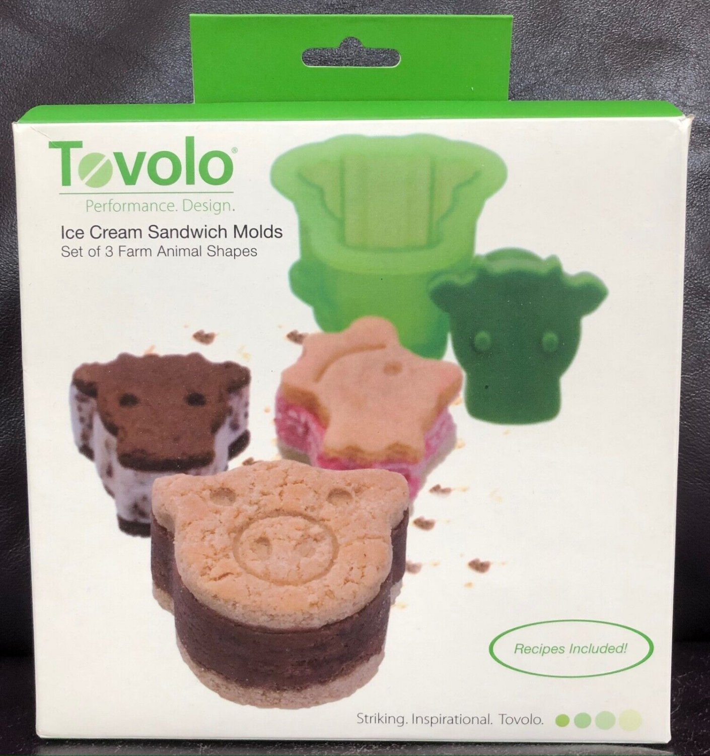 NEW sealed Tovolo Ice Cream Sandwich Molds 3 Farm Animal Shapes with ...