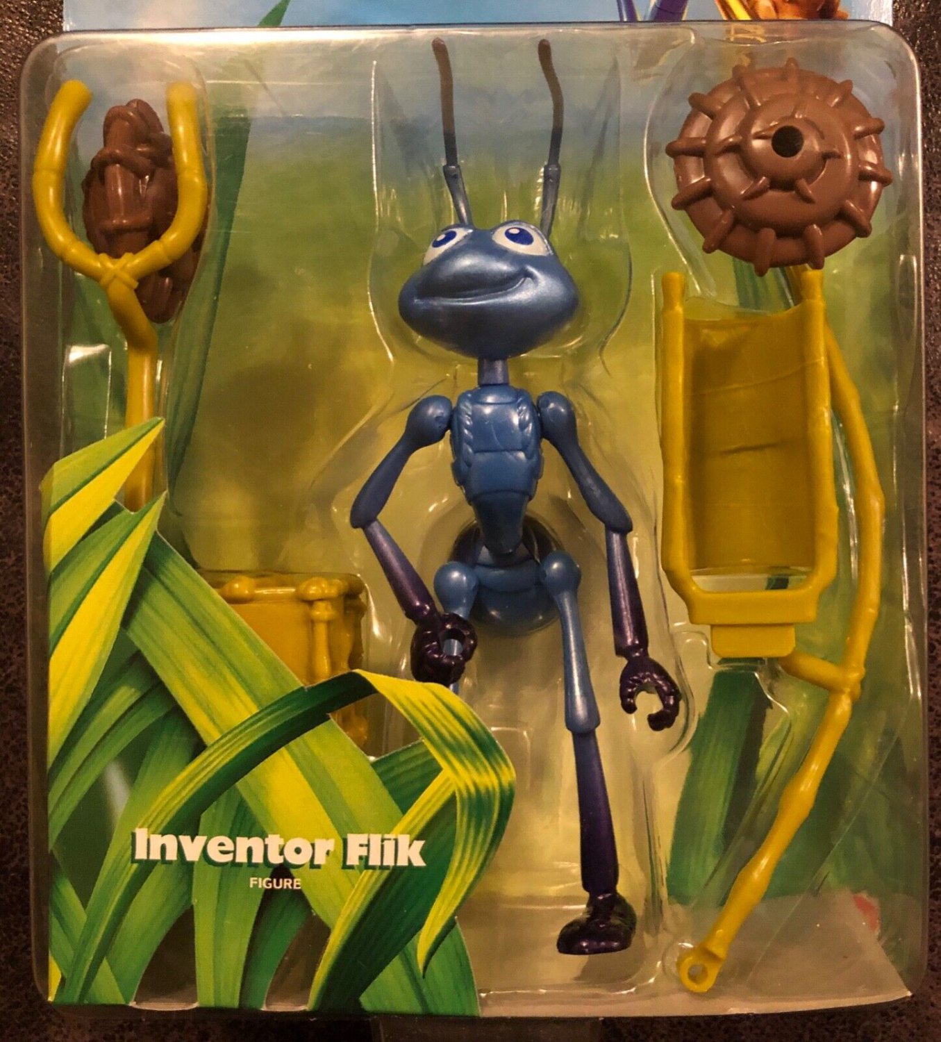 NEW Disney Pixar A Bugs Life 1998 Action Figure Inventor Flik Launching ...