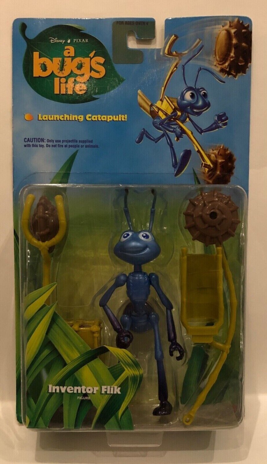 NEW Disney Pixar A Bugs Life 1998 Action Figure Inventor Flik Launching ...